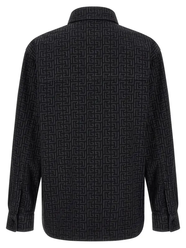 Balmain Monogram Pattern Overshirt
