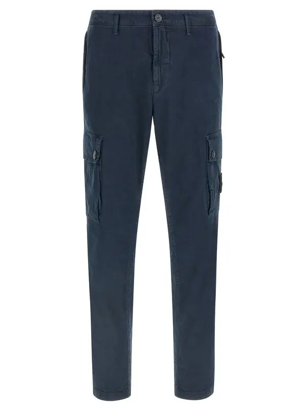 Stone Island 3100034' Cargo Pants In Garment-dyed Stretch Organic Cotton