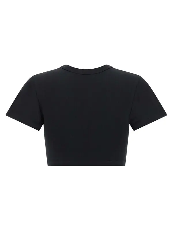 Attico Bustier Crop T-shirt - Black