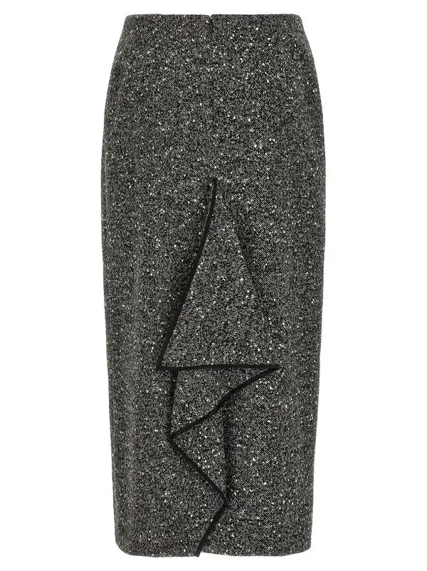 Valentino Garavani Chevron Bouclé Pencil Skirt