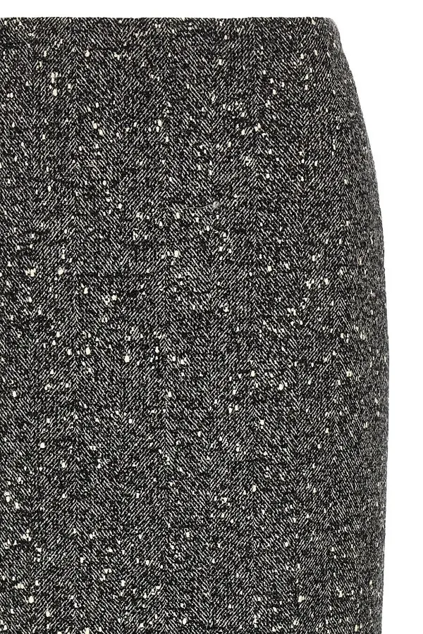 Valentino Garavani Chevron Bouclé Pencil Skirt