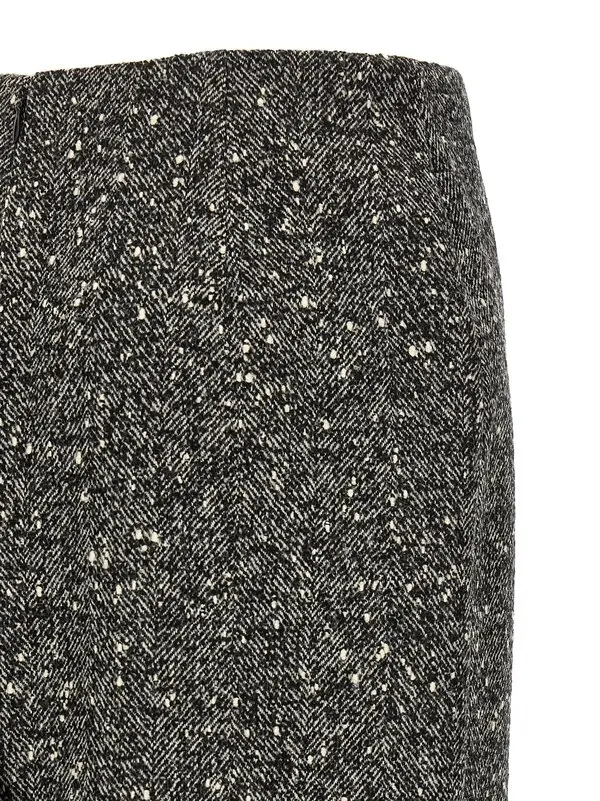 Valentino Garavani Chevron Bouclé Pencil Skirt
