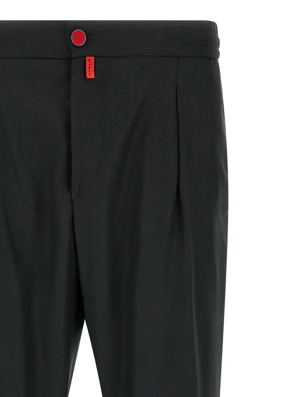 Kiton Red Button Pants