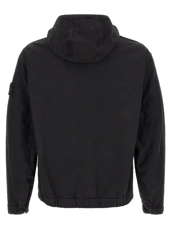 Stone Island 1200011" Organic Cotton Hooded Overshirt