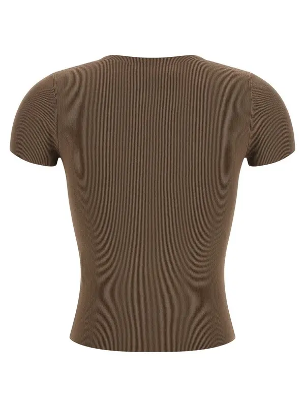 Alexander Wang Ribbed T-shirt With Logo