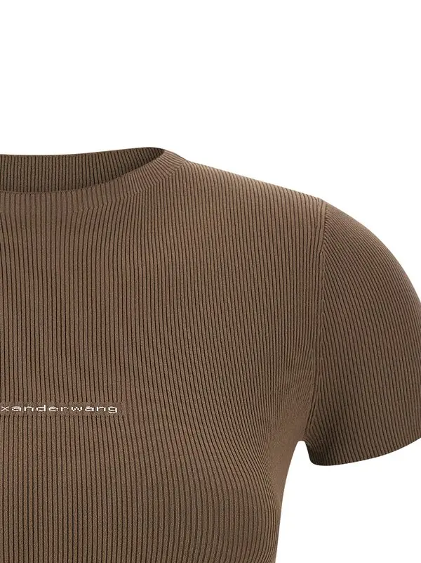 Alexander Wang Ribbed T-shirt With Logo