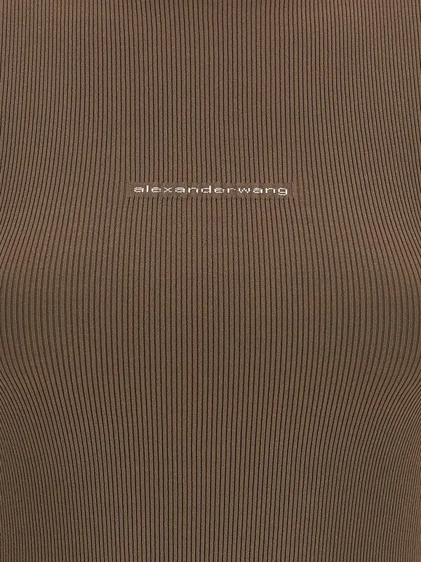 Alexander Wang Ribbed T-shirt With Logo