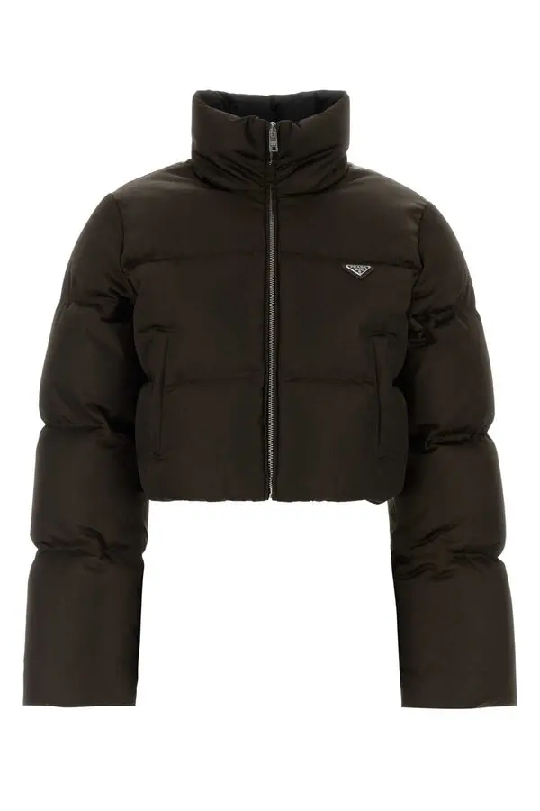 Prada Re-nylon Down Vest - Brown