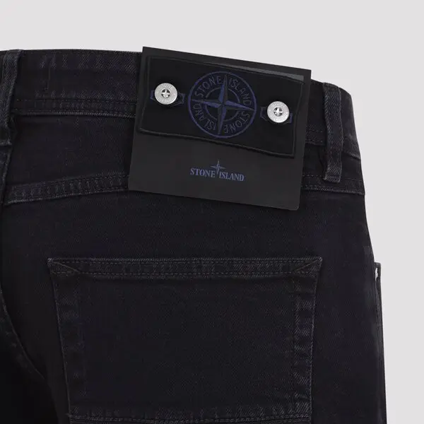 Stone Island Garment-dyed Stretch Cotton Denim Pants