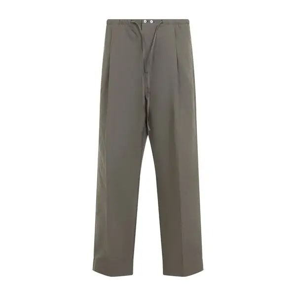 Bottega Veneta Relaxed Straight-leg Cotton Trousers - Gray