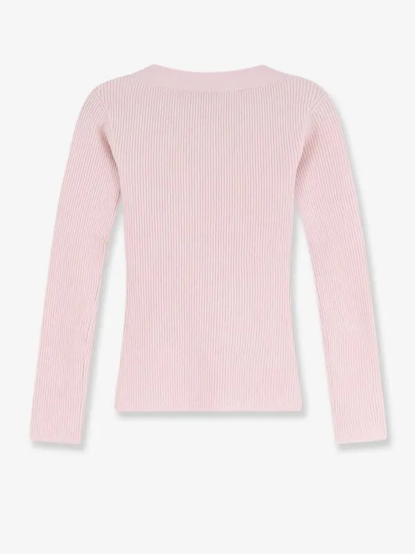 Max Mara Ribbed Wool And Cashmere V-neck Cardigan - Multicolor