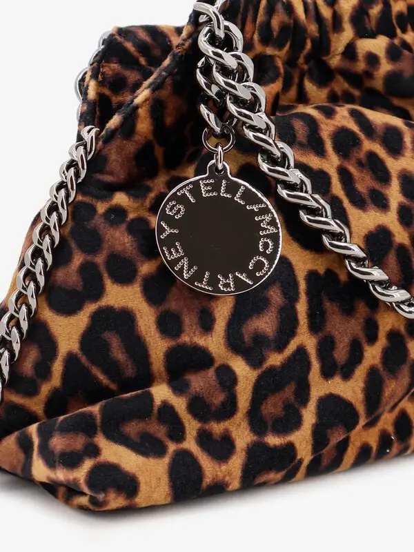 Stella McCartney Falabella Mini Leopard Print Velvet Crossbody Bag - Multicolor