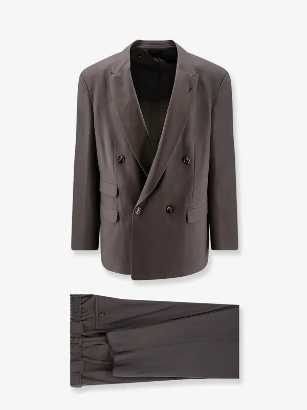 Giorgio Armani Oversized Fluid Virgin Wool Suit - Blue