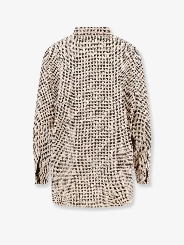 Balenciaga All Over Print Silk Shirt