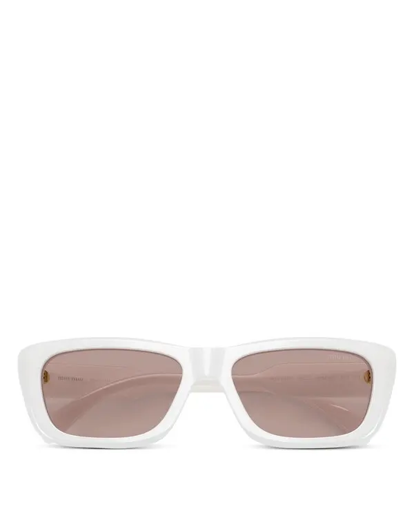 Miu Miu Rectangular Sunglasses, 56mm
