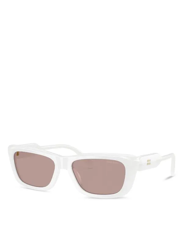 Miu Miu Rectangular Sunglasses, 56mm