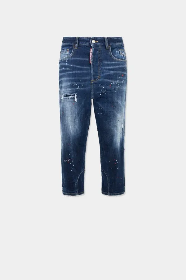 Dsquared2 Medium Red Spots Wash Baby Carpenter Jeans - Blue