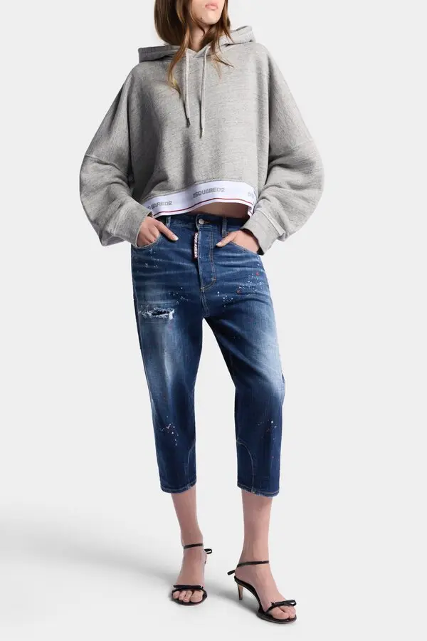 Dsquared2 Medium Red Spots Wash Baby Carpenter Jeans