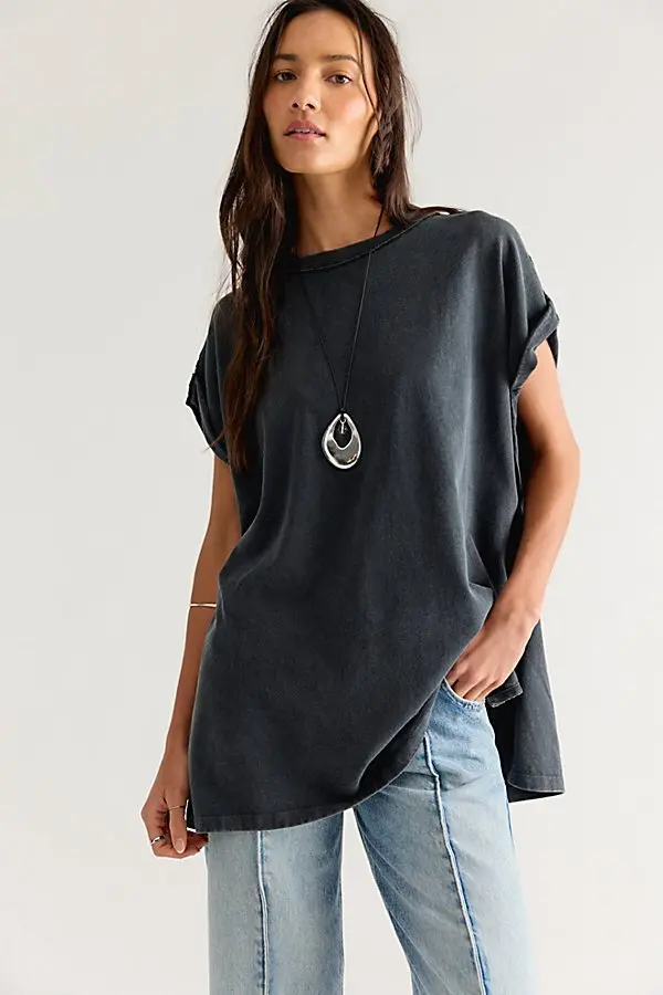 Free People We The Free Atlas Muscle Tunic - Black