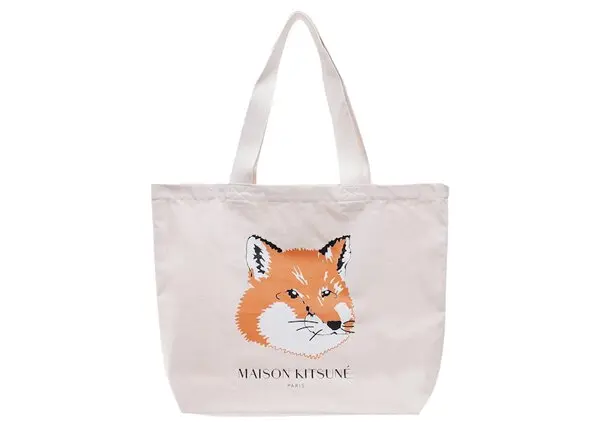 Maison Kitsuné Fox Print Canvas Shoulder Bag