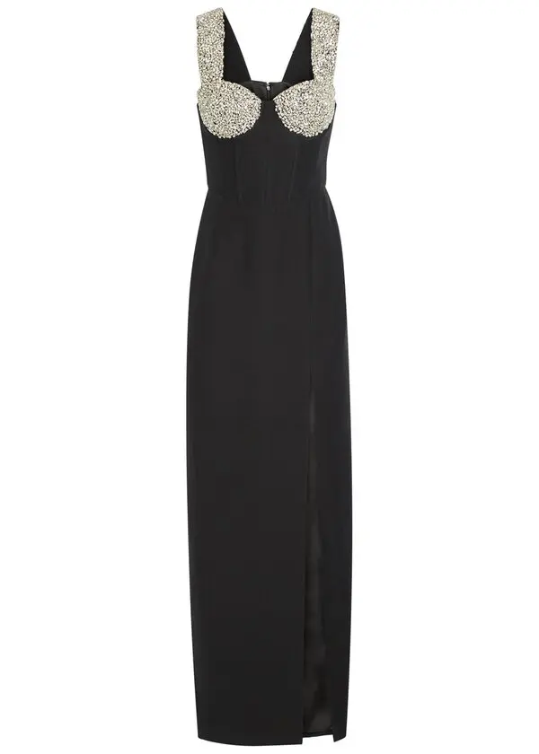 PATRICK MCDOWELL Kathleen Crystal-embellished Crepe Maxi Dress