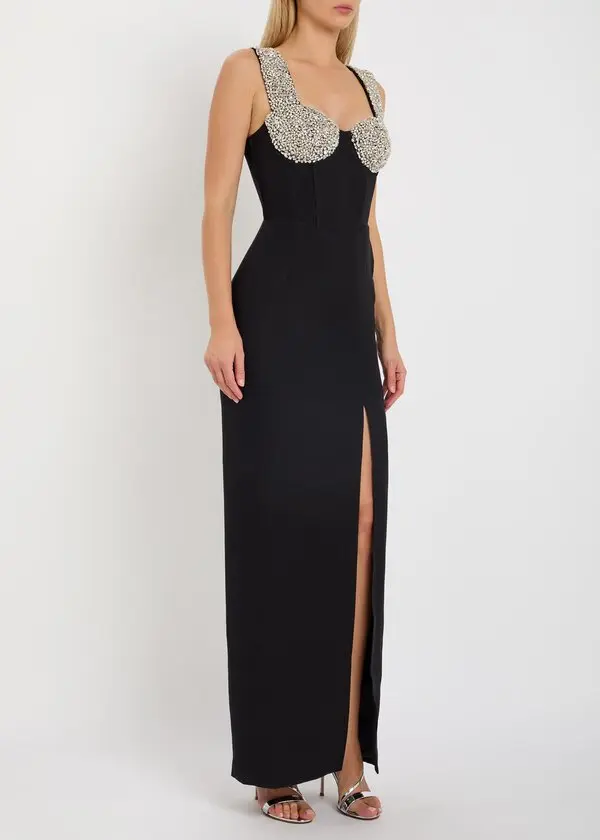 PATRICK MCDOWELL Kathleen Crystal-embellished Crepe Maxi Dress