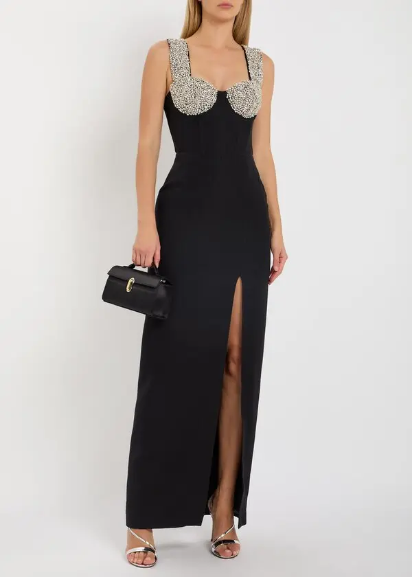 PATRICK MCDOWELL Kathleen Crystal-embellished Crepe Maxi Dress