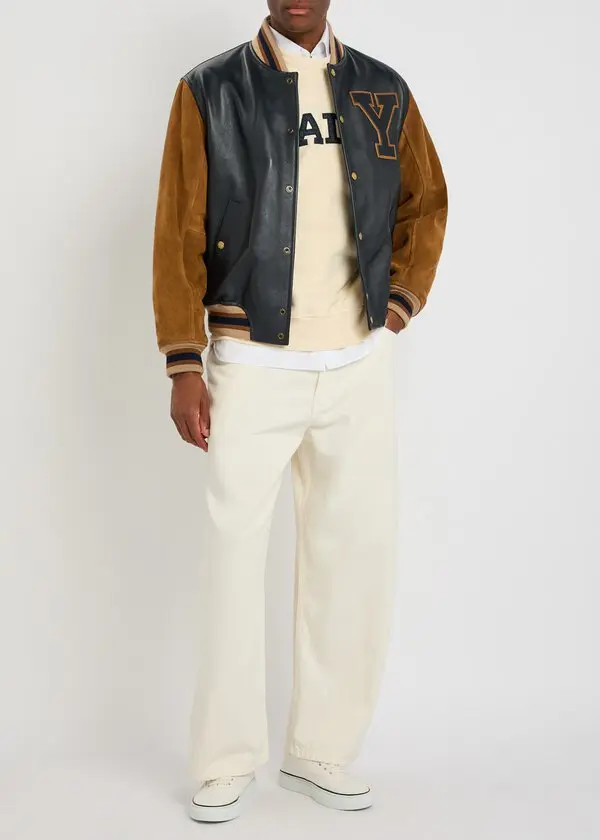Gant Yale Quilted Leather Varsity Jacket