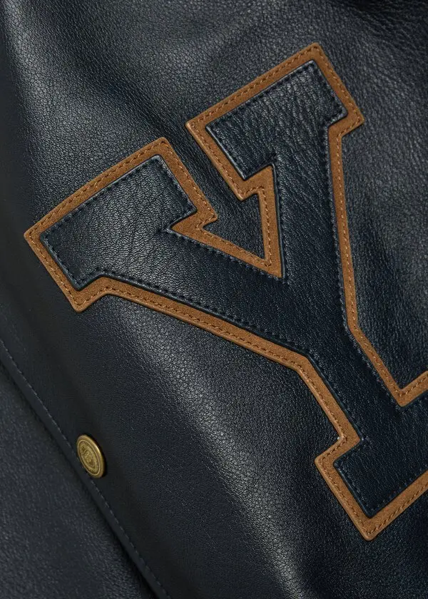 Gant Yale Quilted Leather Varsity Jacket