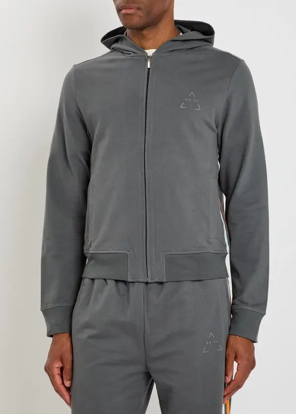AN-Y1 Vice Hooded Stretch-cotton Sweatshirt