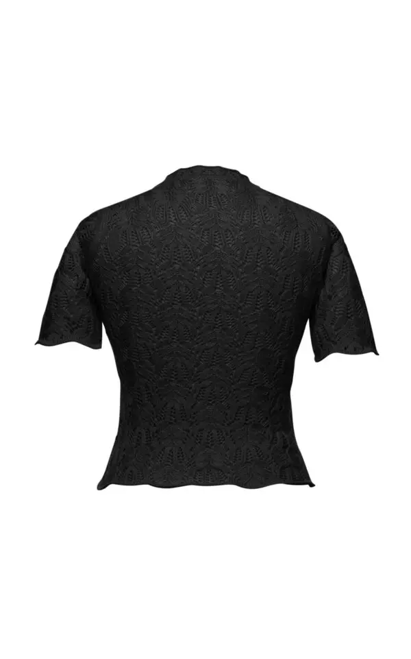 Lena Hoschek Choupette Cotton-blend Knitted Top - Black