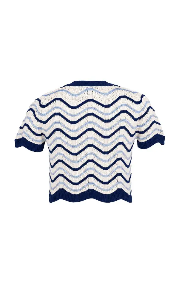 Lena Hoschek Samia Cotton-blend Knitted Top
