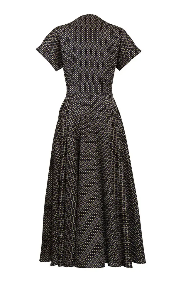 Lena Hoschek Celina Cotton Midi Dress - Navy