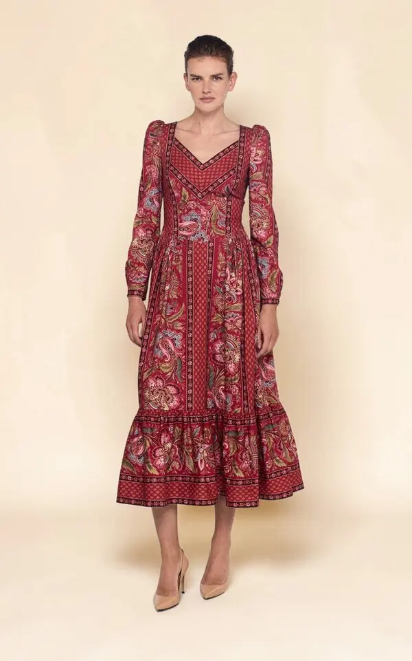 Lena Hoschek Paysanne Cotton Midi Dress