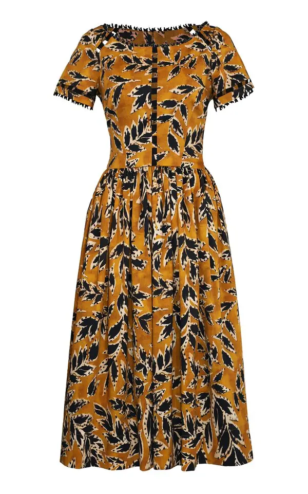 Lena Hoschek Collector Cotton-blend Midi Dress