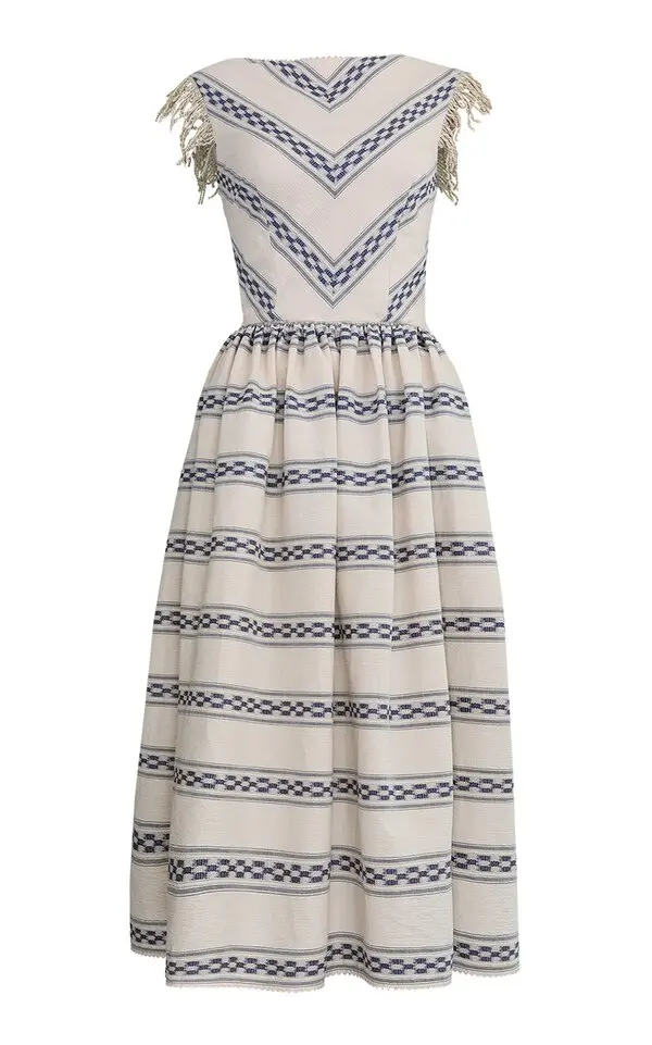 Lena Hoschek Dune Cotton Midi Dress