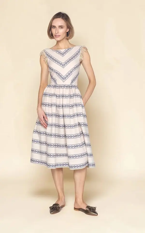 Lena Hoschek Dune Cotton Midi Dress