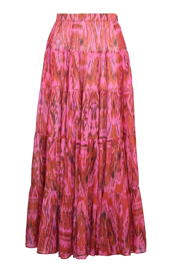 Lena Hoschek Carmen Silk-blend Midi Skirt