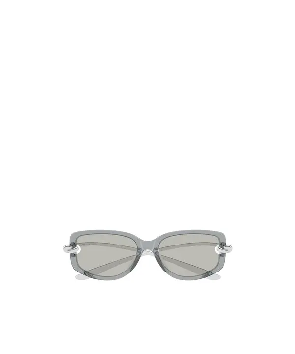 Bottega Veneta Knot Rectangular Sunglasses - Grey