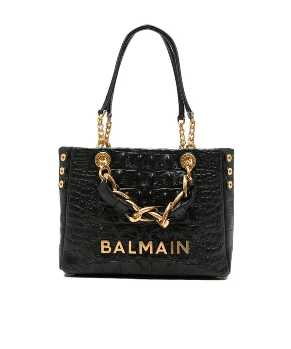 Balmain Embossed Top Handle Bag