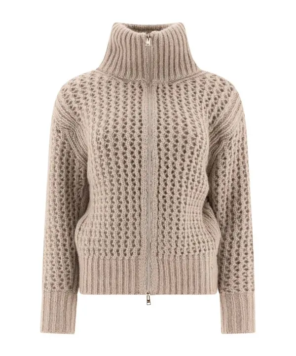 Herno High Neck Zip-up Cardigan