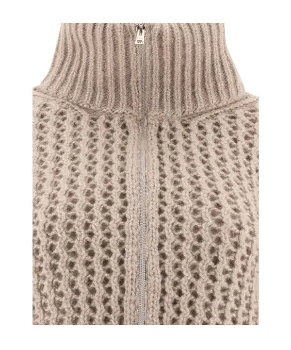 Herno High Neck Zip-up Cardigan