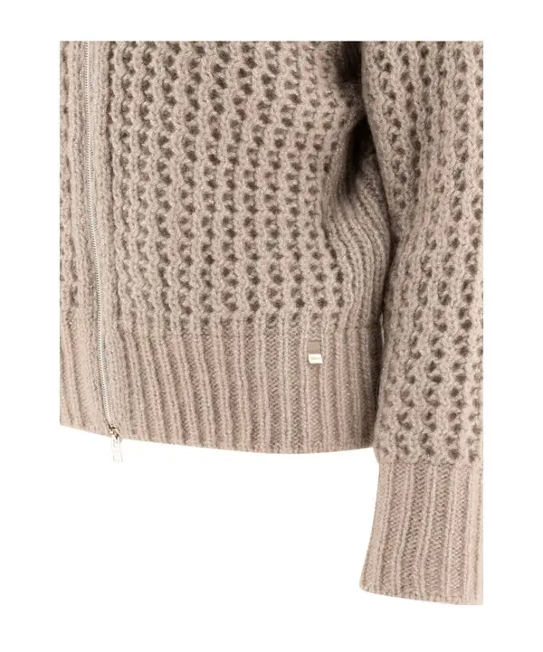 Herno High Neck Zip-up Cardigan