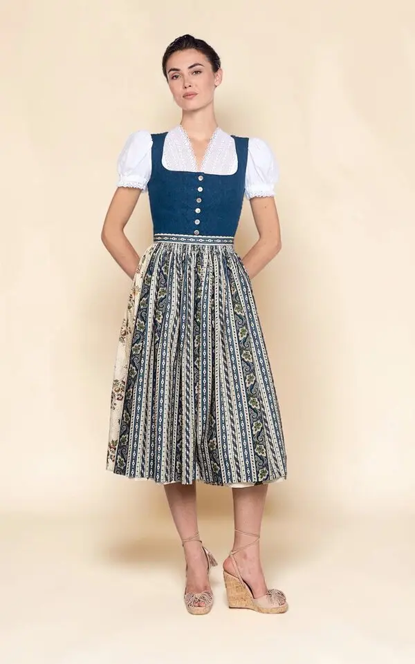 Lena Hoschek Mirabelle Linen-blend Dirndl Blouse