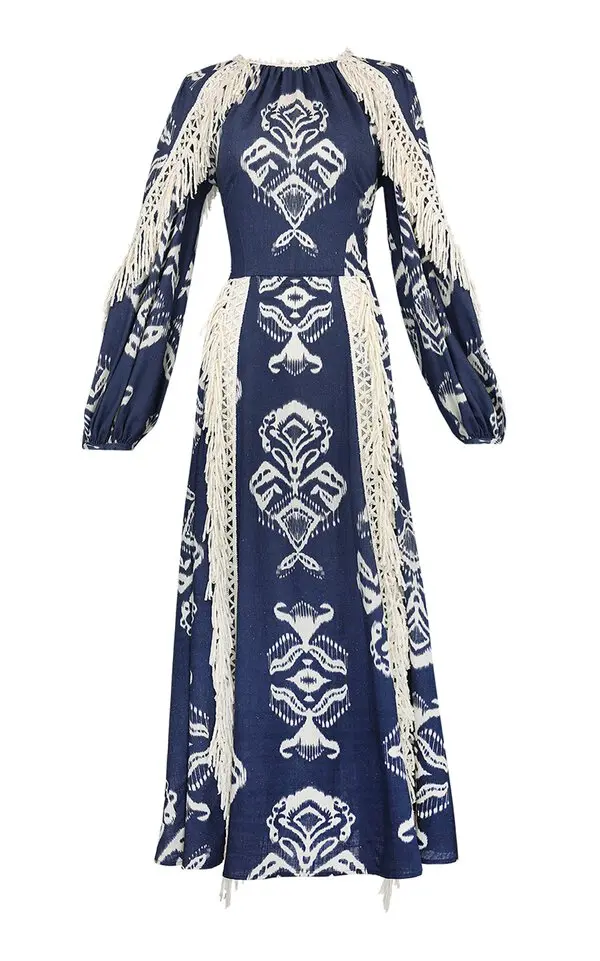 Lena Hoschek Resort Linen-blend Maxi Dress