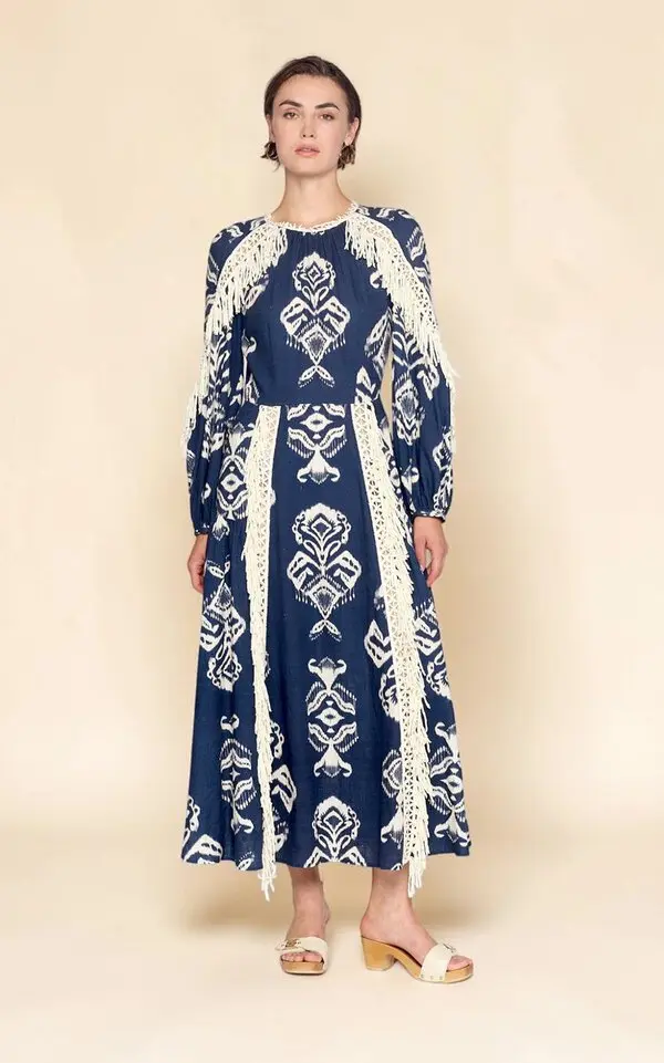 Lena Hoschek Resort Linen-blend Maxi Dress