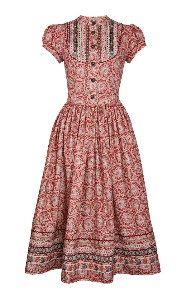 Lena Hoschek Gretl Cotton Midi Dress - Print