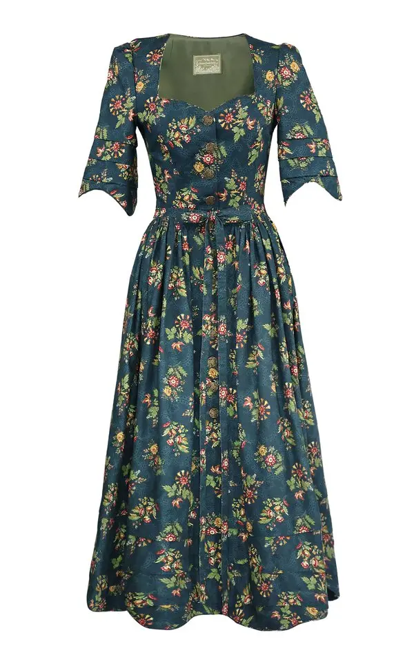 Lena Hoschek Franziska Cotton Midi Dress - Floral