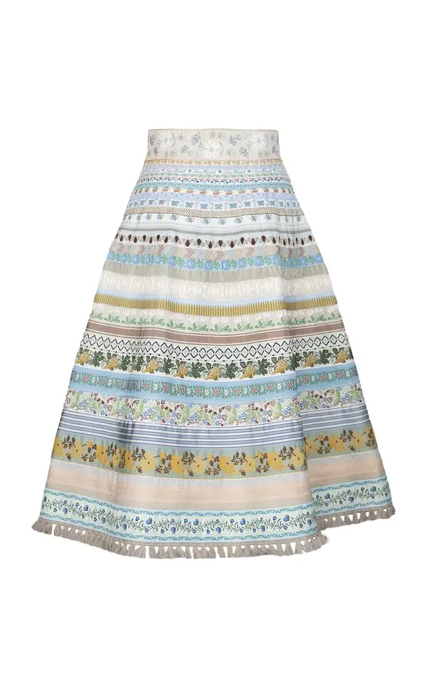 Lena Hoschek Classic Ribbon Cotton-blend Midi Skirt