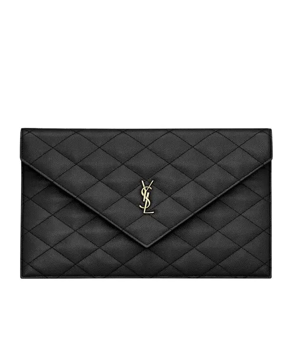 Saint Laurent Paris Pouch In Grain-de-poudre Leather